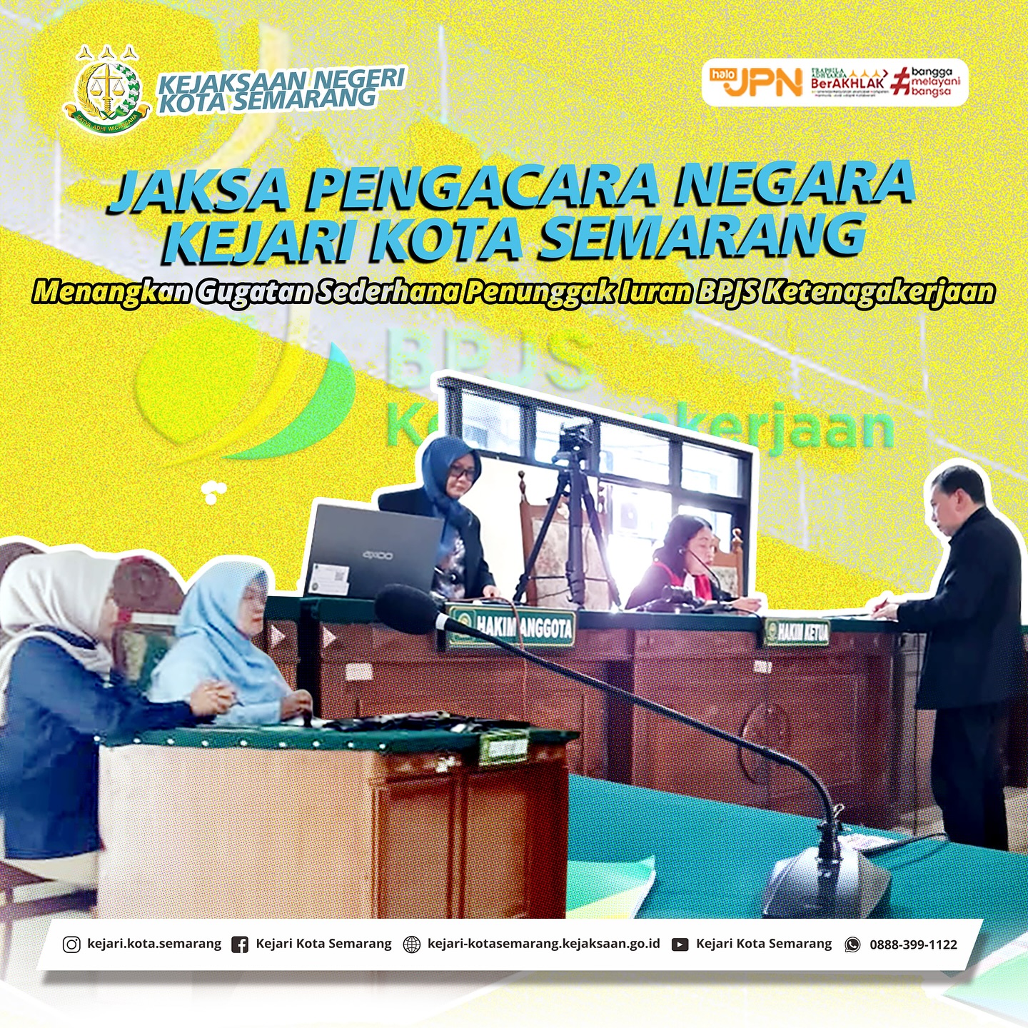 JPN KEJARI KOTA SEMARANG MENANGKAN 2 GUGATAN SEDERHANA TERHADAP ...